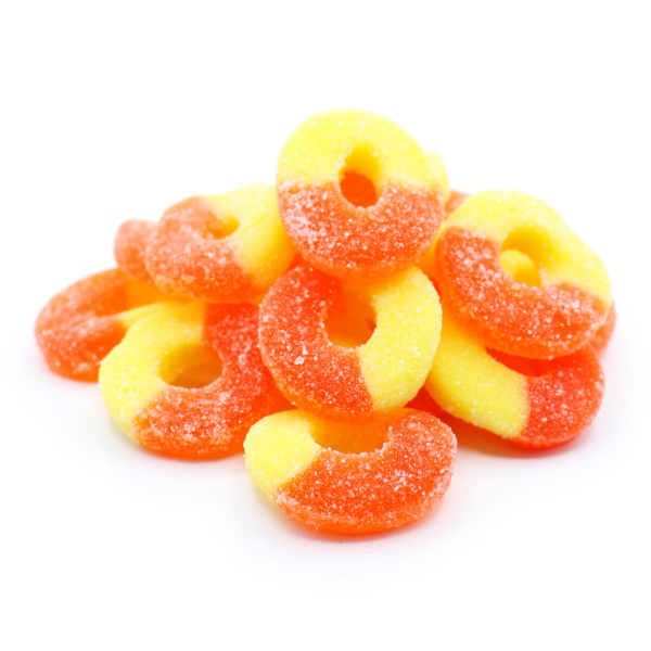 View Our Gummi Peach Rings | Huckleberry Candies